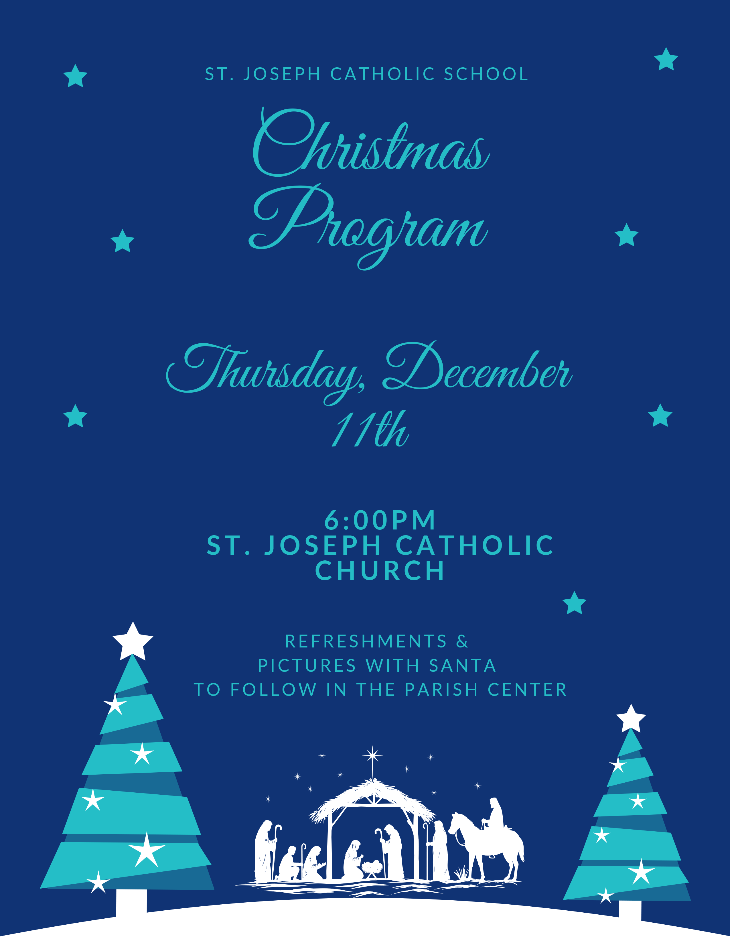 Christmas Program on Dec. 11
